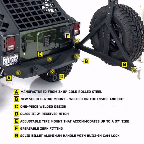 Alldogs Offroad Coop. Smittybilt 76856 JK Jeep Wrangler XRC Rear Bumper ...